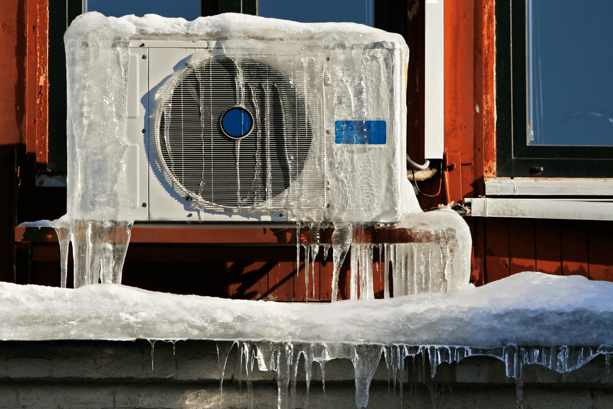 Cover Air Conditioner During Winter Wallpaper For Android